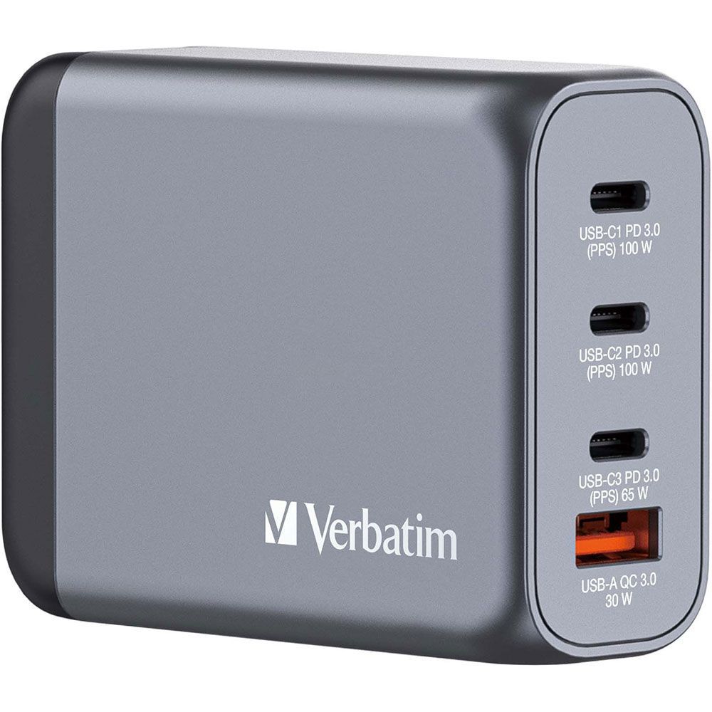 מטען קיר Verbatim GaN Charger 100W | להנחה חפשו בגוגל הקופונים הסודיים ...