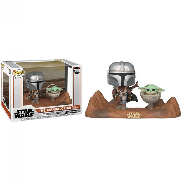 בובת פופ גדולה - Moments Star Wars The Mandalorian with The Child 390 ...