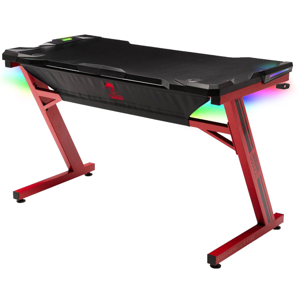 שולחן גיימינג Dragon TB Red עם אורות Led