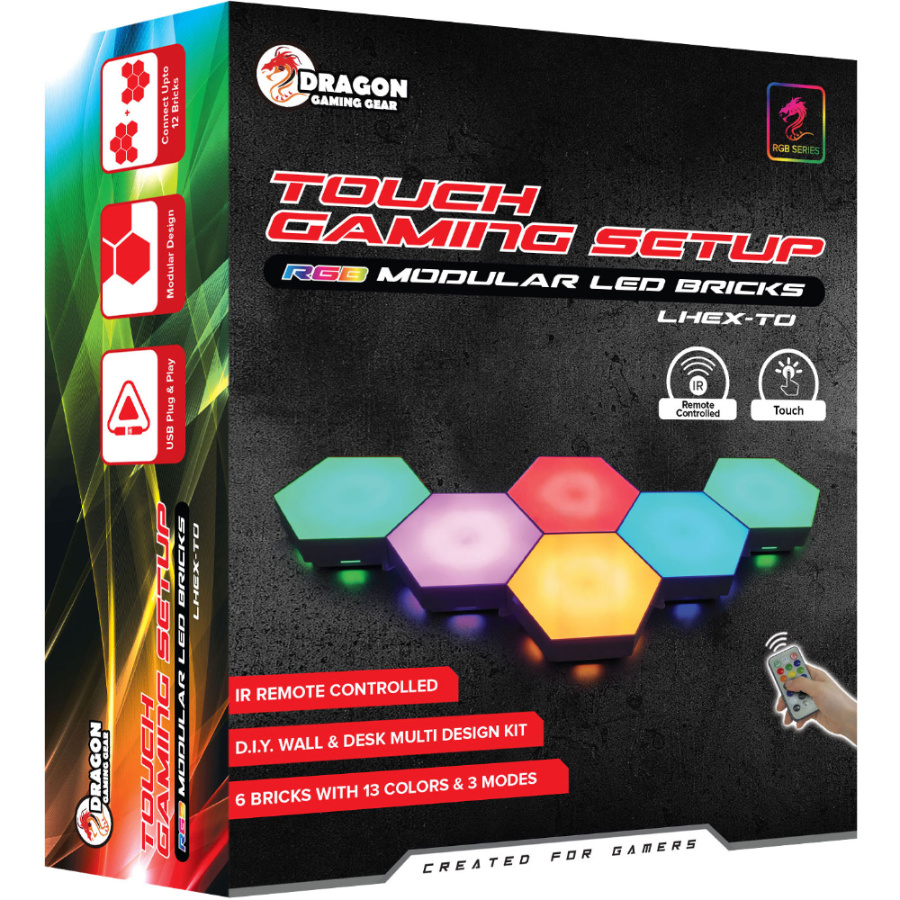 לבני תאורה לעיצוב החדש Dragon RGB Modular Led Brick + RF RC